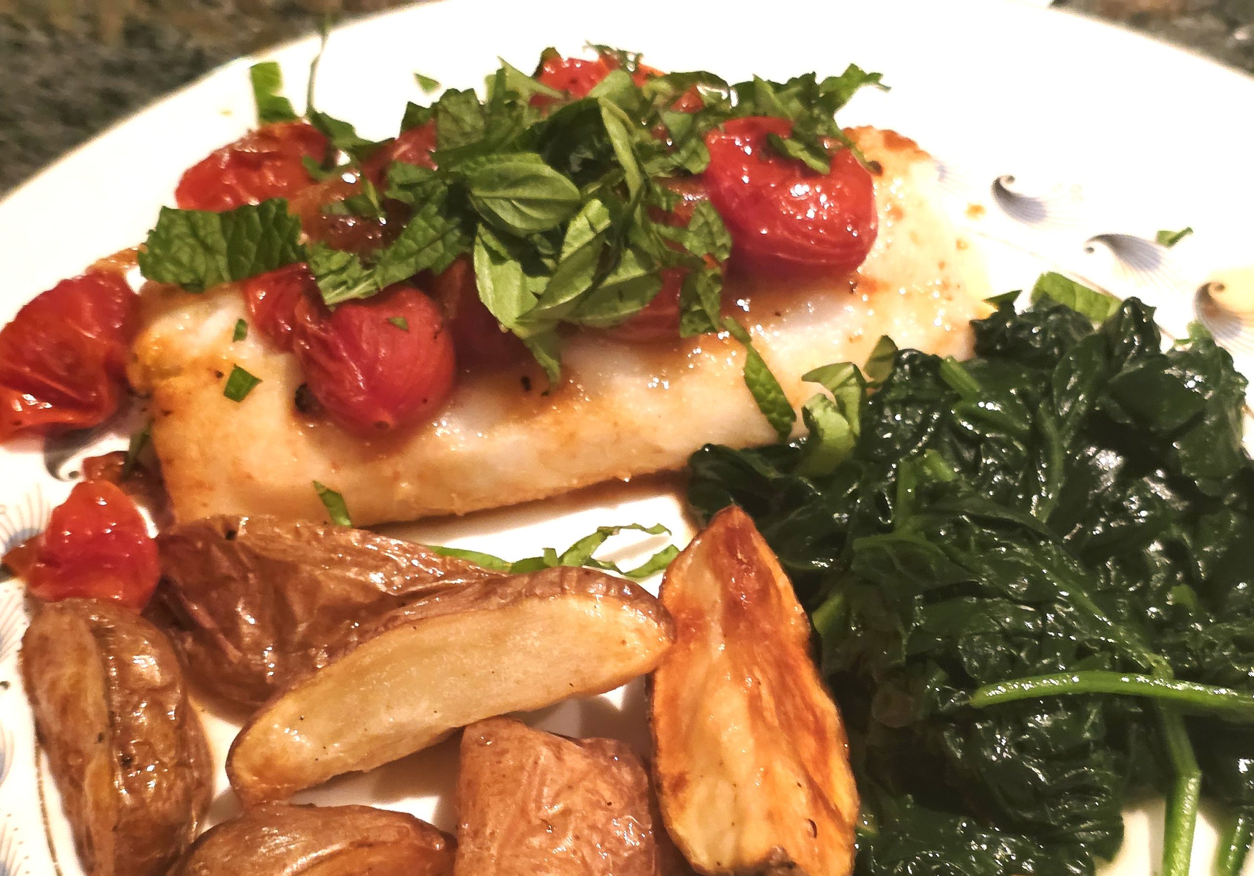 Cod Roasted in Garlic and Tomatoes - Cook with Cindy - Food, Fun, and More!